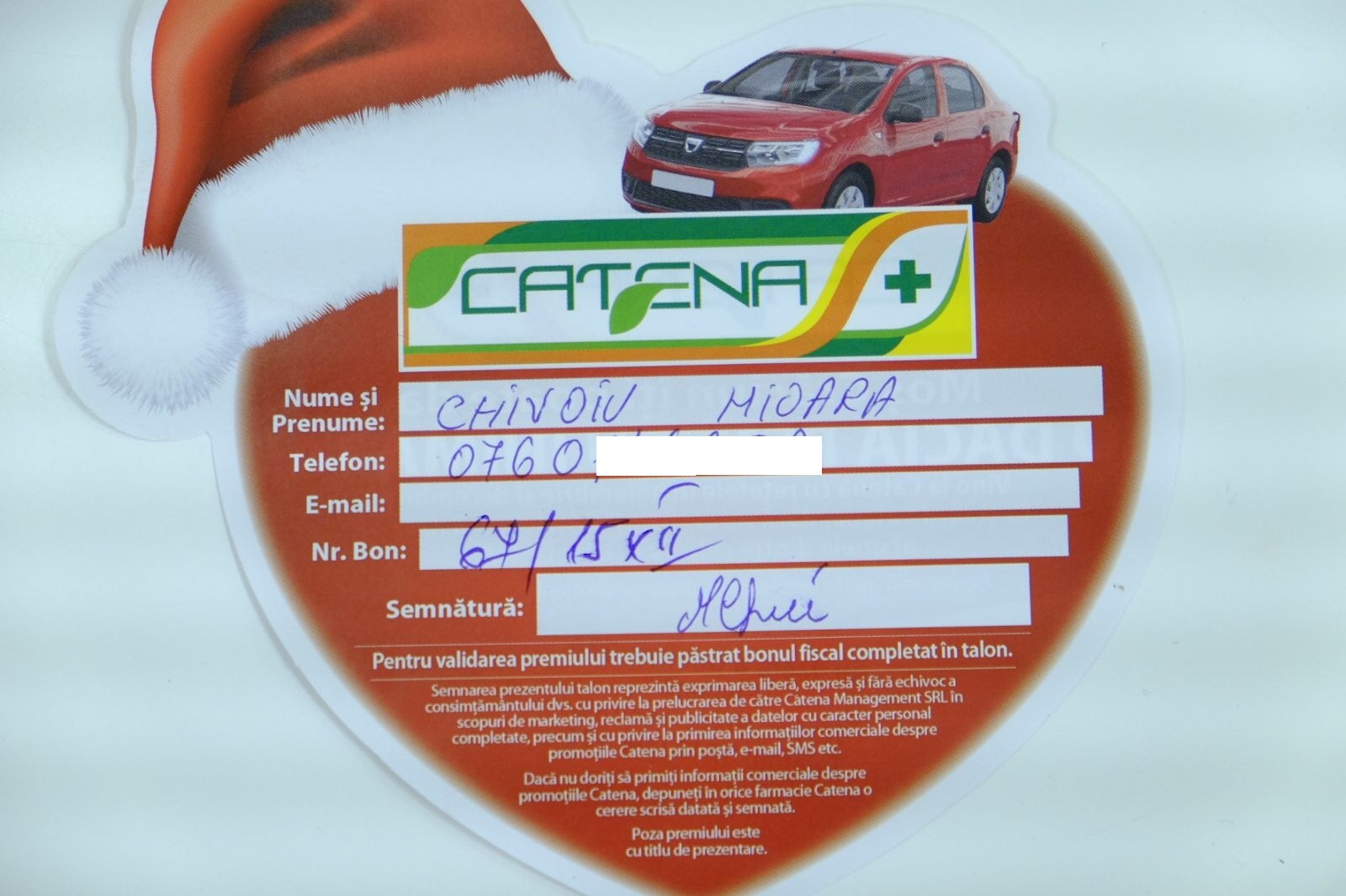 Acestia sunt castigatorii celor 10 autoturisme Dacia oferite de Catena