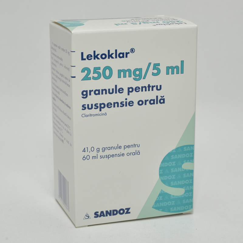 Lekoklar 250mg /5ml, 60ml suspensie orala | Catena.ro Lekoklar 250mg /5ml, 60ml suspensie orala | Catena.ro