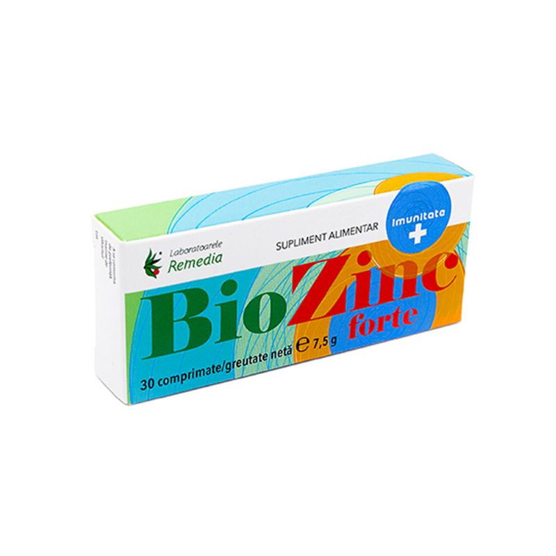BioZinc Forte 25mg, 30 comprimate