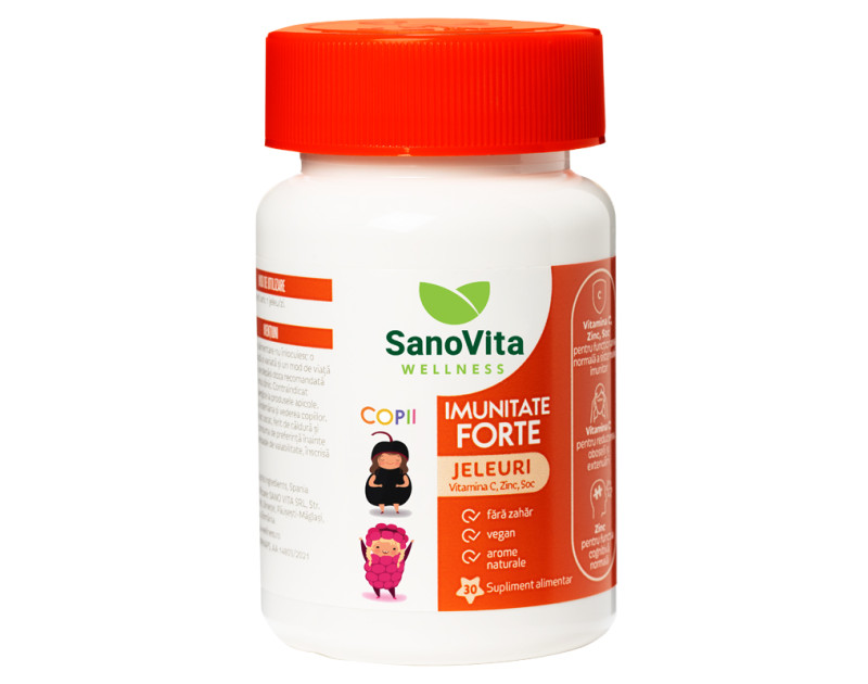 Jeleuri cu vitamine pentru copii Imunitate Forte, 30 bucati, Sanovita ...