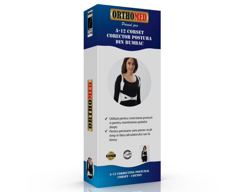 Corset corector postura din bumbac Orthomed - S | Catena.ro