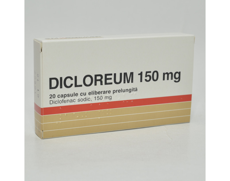 Dicloreum 150mg, 2 blistere x 10 capsule eliberare prelungita | Catena.ro
