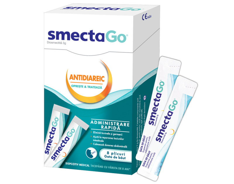 Smecta GO X 8 plicuri pulbere pentru suspensie orala