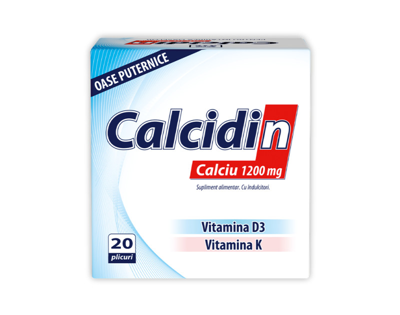 Calcidin 1200 mg, 20 plicuri | Catena.ro
