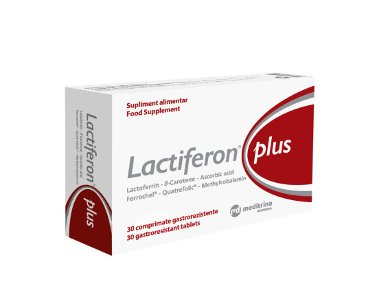 Lactiferon Plus, 30 comprimate gastrorezistente, MEDITRINA | Catena.ro