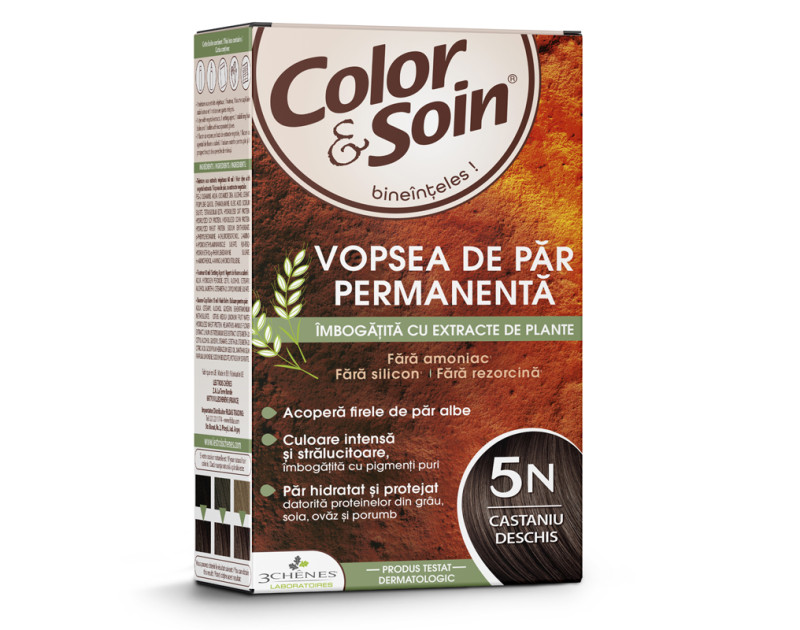 Vopsea de par castaniu deschis 5N, Color&Soin | Catena.ro