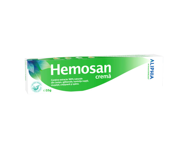 Crema pentru hemoroizi Hemosan Aliphia, 40 g, Exhelios | Catena.ro