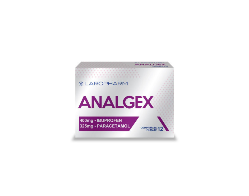 Analgex 400 mg / 325 mg, 1 blister x 12 comprimate filmate | Catena.ro