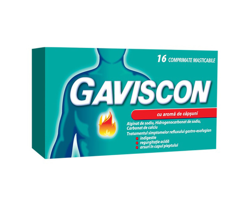 Gaviscon cu aroma de capsuni X 16 comprimate masticabile | Catena.ro