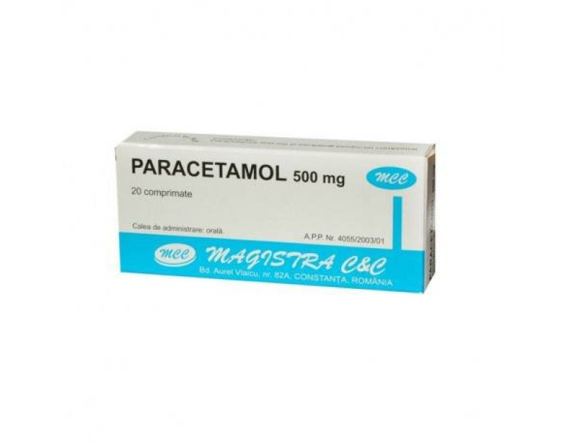 Paracetamol 500 mg, 20 comprimate