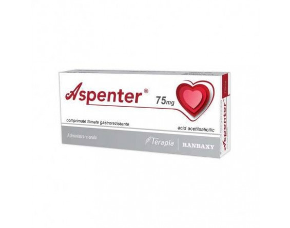 Aspenter 75 mg, 28 comprimate gastrorezistente, TERAPIA | Catena.ro