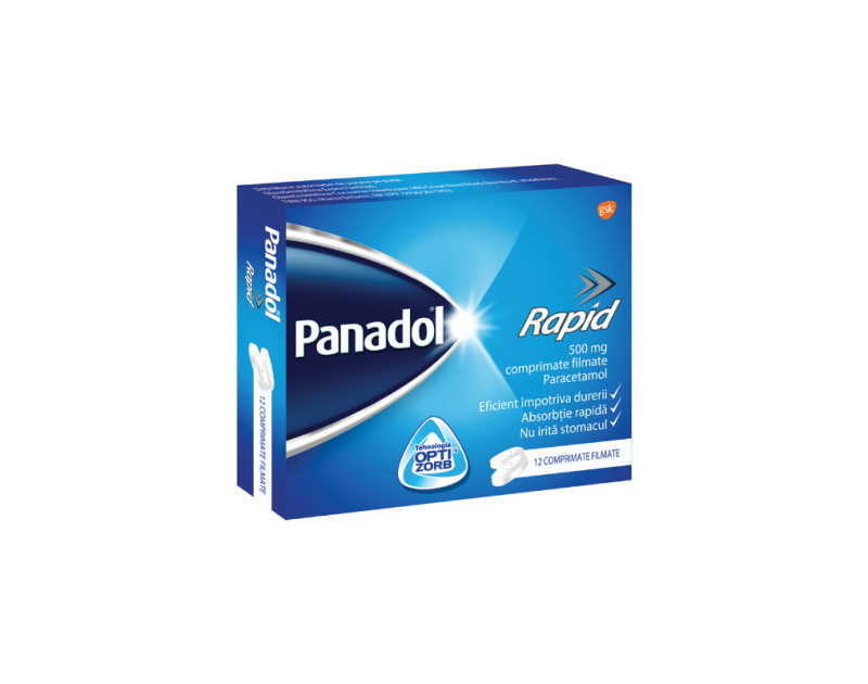 Panadol Rapid 500 mg x 12 compr. film. | Catena.ro