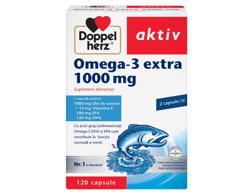 Doppel Herz Omega 3 Extra 1000mg X 120 capsule | Catena.ro
