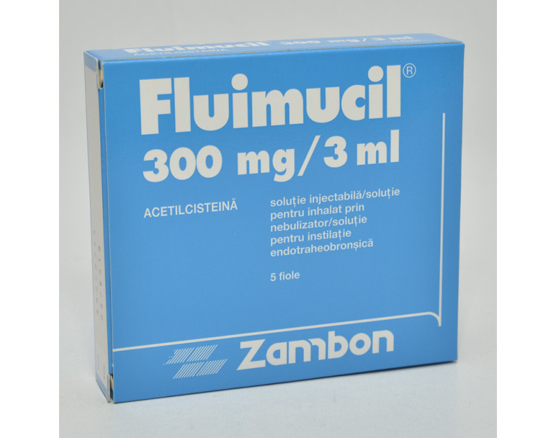 Fluimucil inejctabil 100 mg/ml x 5 fiole/3ml | Catena.ro