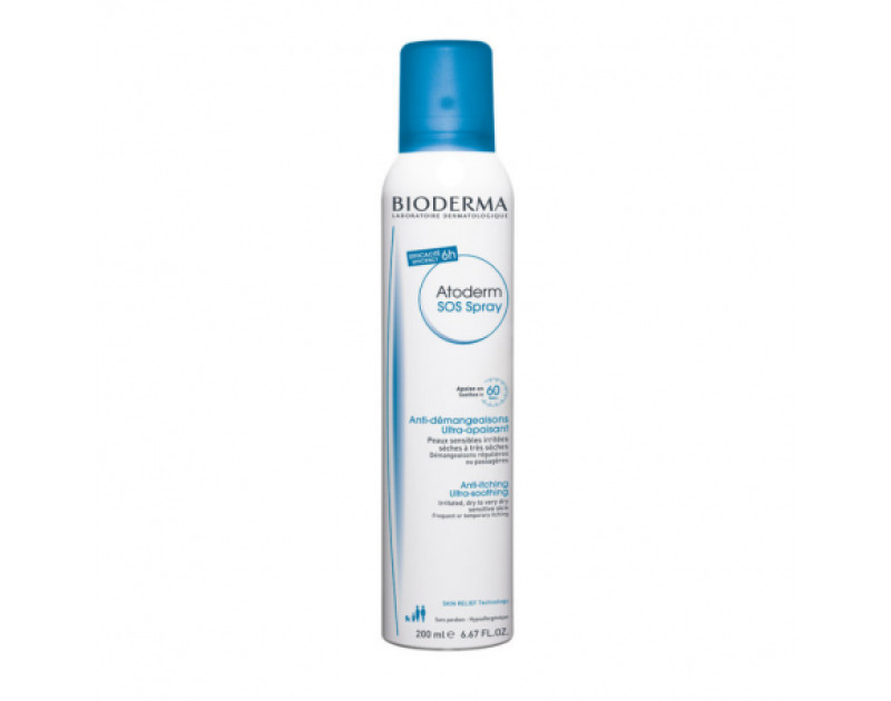 Bioderma Atoderm SOS Spray, 200 ml - calmeaza senzatia de mancarime