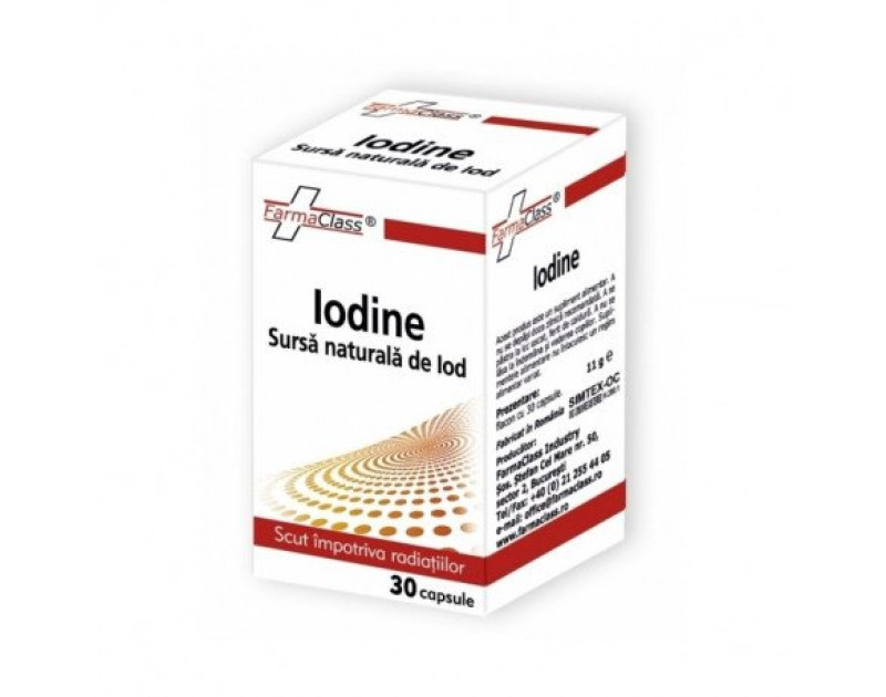 Iodine, 30 capsule, FARMA CLASS | Catena.ro