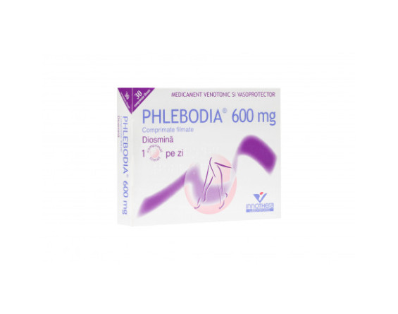 Phlebodia 600 mg, 30 comprimate,in caz de insuficienţă venoasă cronică