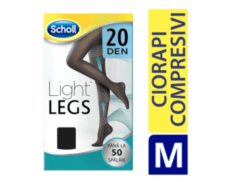 Scholl Ciorapi Picioare Usoare 20 DEN Negru, M | Catena.ro