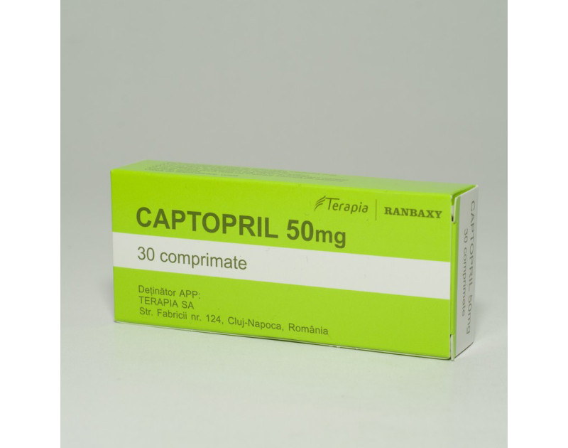 Captopril 50 mg, 30 comprimate T | Catena.ro