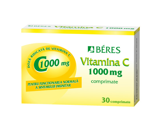 Vitamina C 1000 mg, 30 comprimate, BERES | Catena.ro