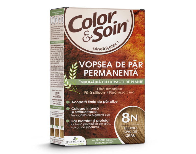 Vopsea de par blond spic de grau 8N, Color&Soin | Catena.ro
