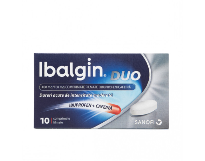 Ibalgin Duo 400mg/100mg, 10 comprimate