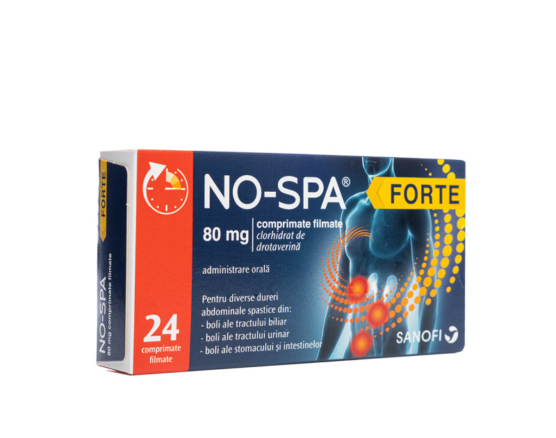 No-Spa Forte 80mg x 24 comprimate filmate | Catena.ro