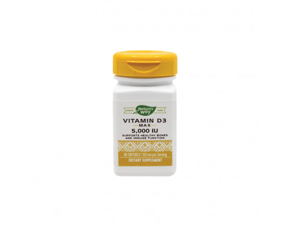 Vitamina D3 5000 UI Nature's Way, 60 capsule, Secom | Catena.ro
