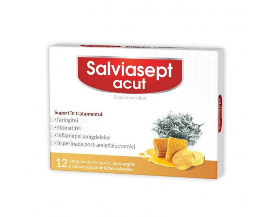 Zdrovit Salviasept Acut, 12 comprimate de supt