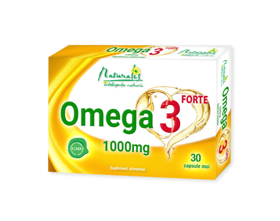 Omega 3 forte, 1000 mg, 30 capsule moi, NATURALIS | Catena.ro