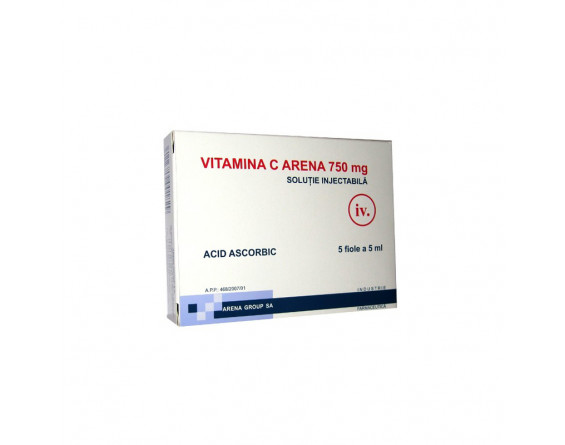 Vitamina C Arena 750mg sol inj. x 5fiole AR
