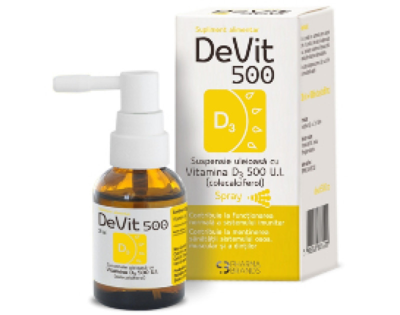 Devit 500 susp uleioasa cu Vit D3 500UI Spray X 20ml | Catena.ro