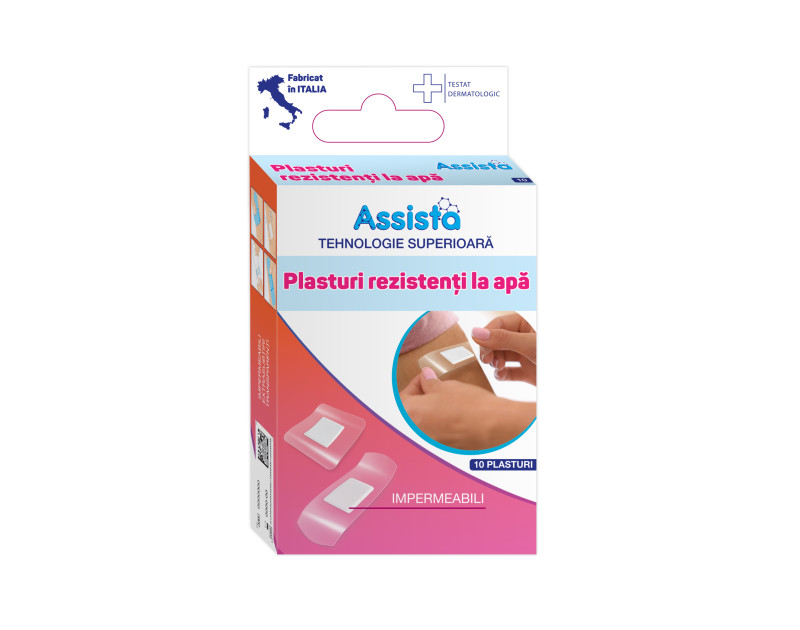 Plasturi rezistenti la apa combinati, 10 bucati, ASSISTA | Catena.ro